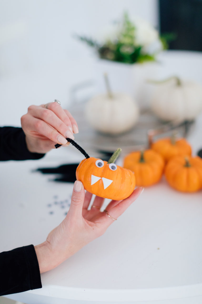 Halloween Craft: DIY Pumpkin Spiders - Happily Eva After