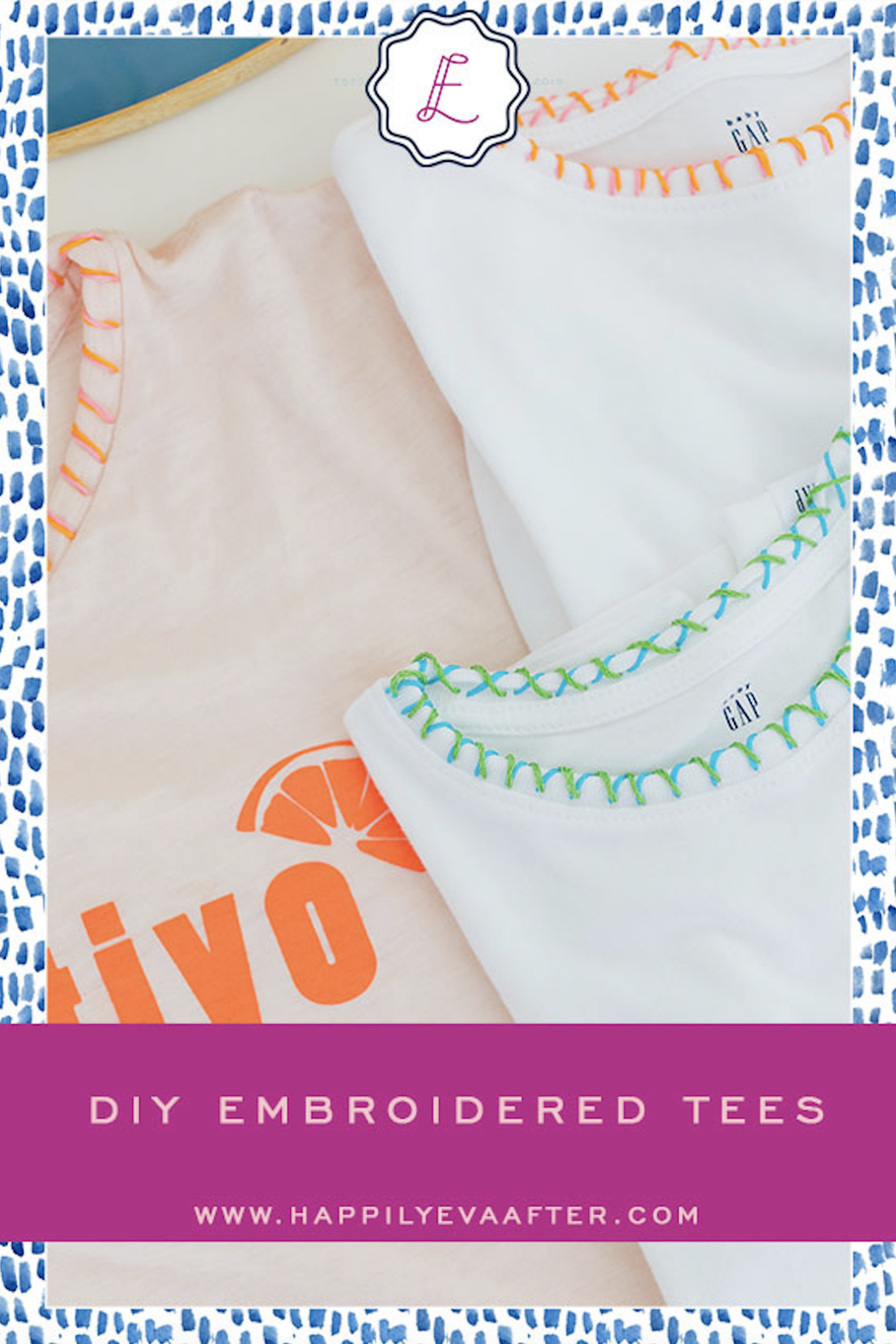 DIY Embroidered Tees: An Easy Spruce Up - Happily Eva After